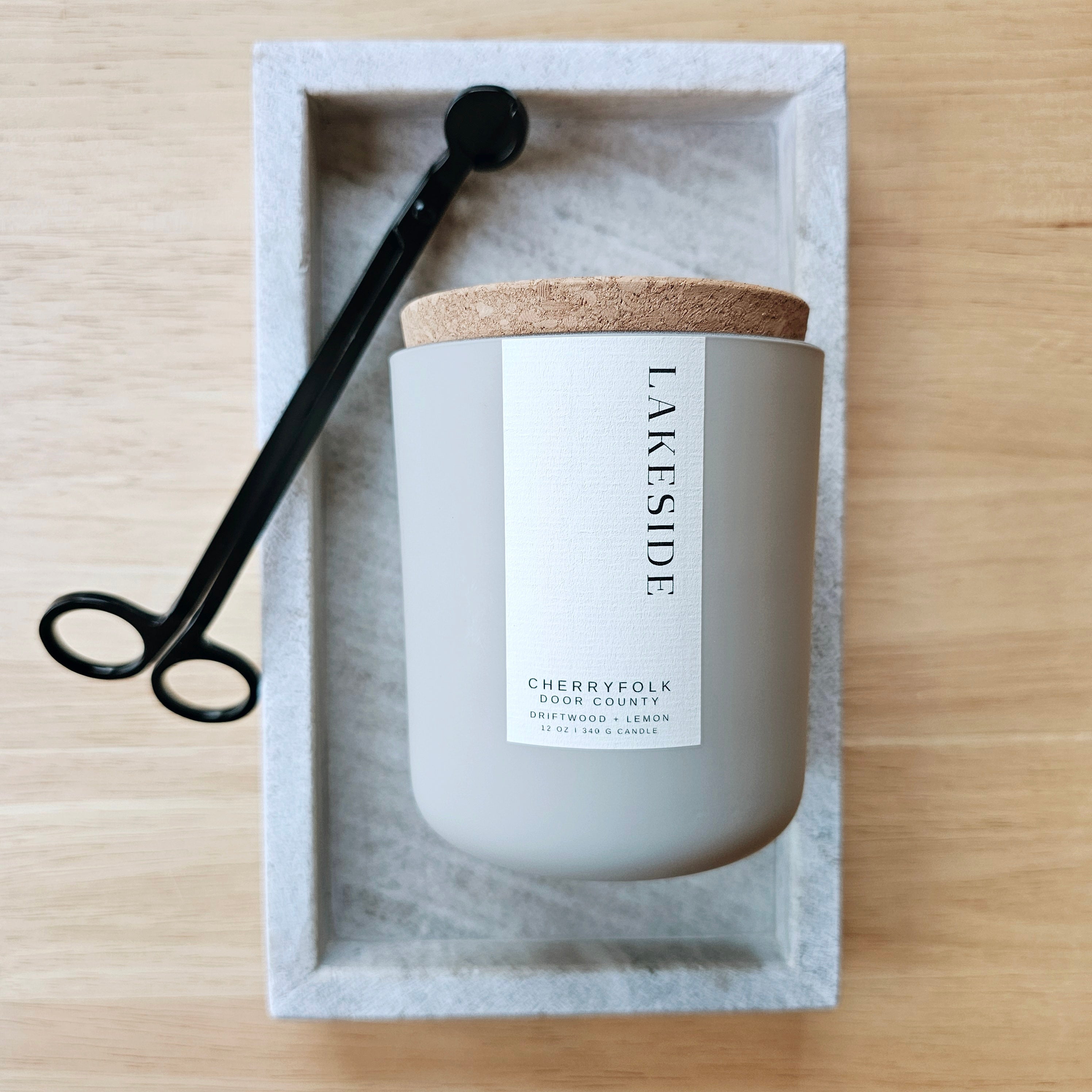 LAKESIDE in Door County Driftwood + Lemon Scented Candle – Cherryfolk